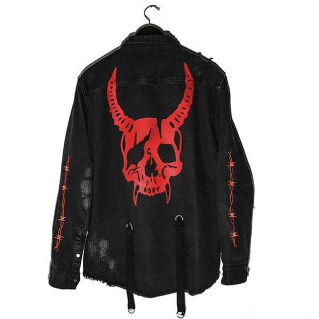 Demon Hunter Denim Jacket – Black Crown Fashion